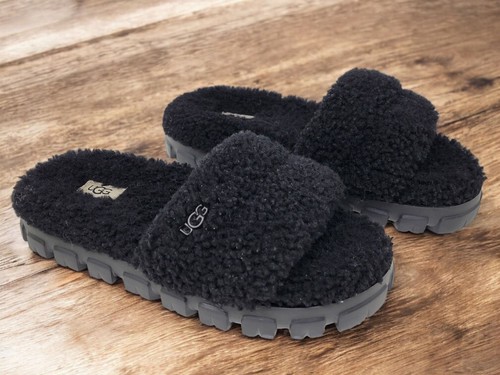 UGG Cozette Slide / Cozetta Curly Slippers 1100892 Women's Size 7 Black ...