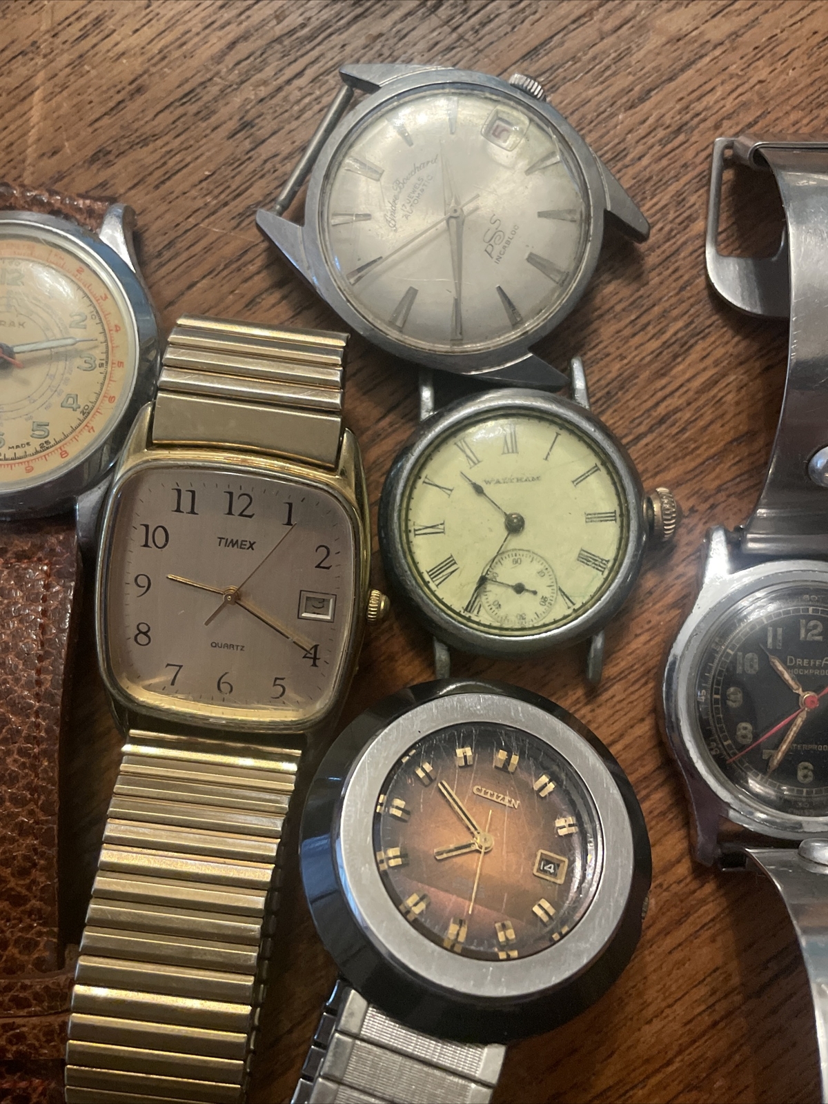 7 Estate Vintage Mens Waltham, Timex, Orion, Andre Bouchard ...