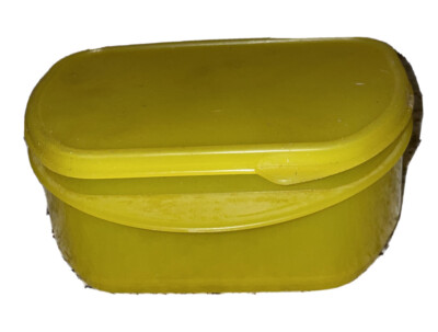 Tupperware Half Fridge Stackable Lunch Container Sheer Yellow with Seal ...