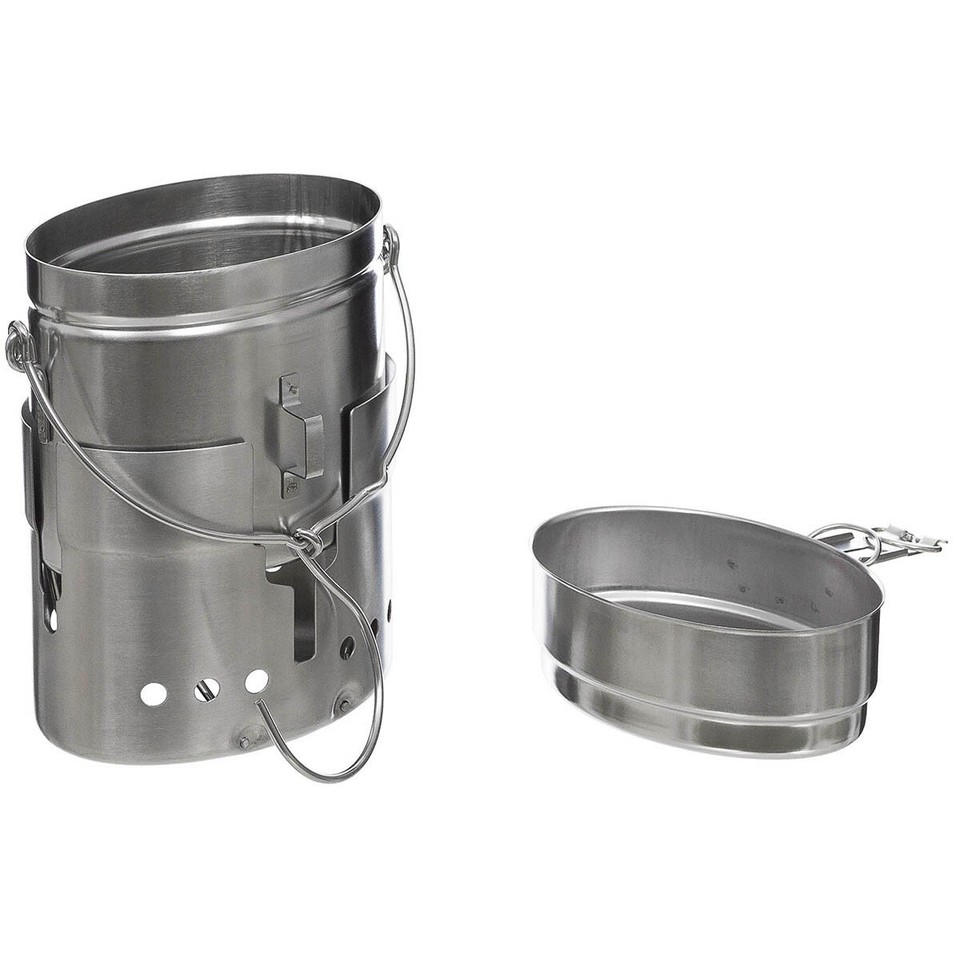 MFH Kitchen Set Pot Pan Swedish Grill Camping Stainless Steel | eBay