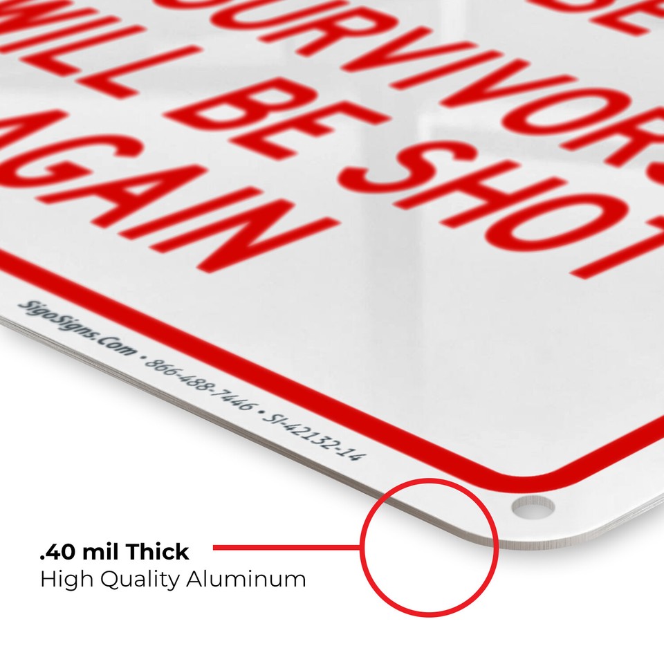 Violators Will Be Shot Sign, No Trespassing Sign, | eBay