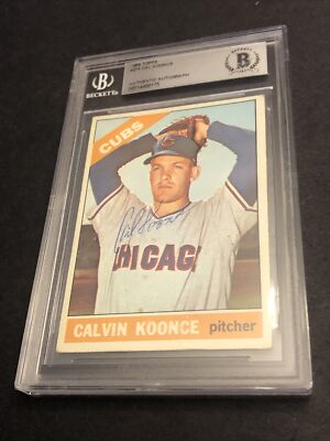 Calvin Cal Koonce Autographed Signed 1966 Topps Card #278 Cubs Beckett ...