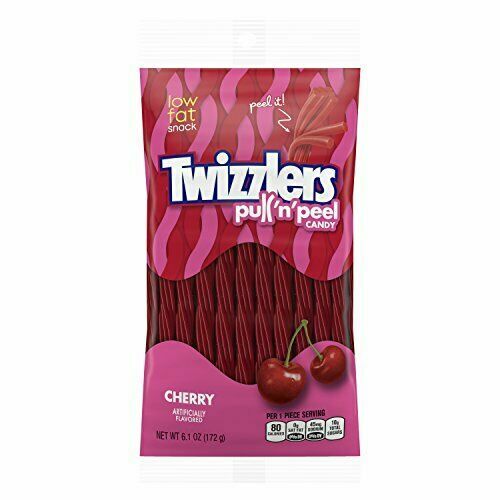 TWIZZLERS Cherry Flavor Wrapped Candy Single Twist Pull 'n Peel (pack ...
