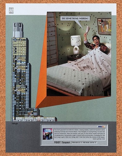Yoot Tower PC Original 1998 Ad Authentic Construction SIM Video Game ...