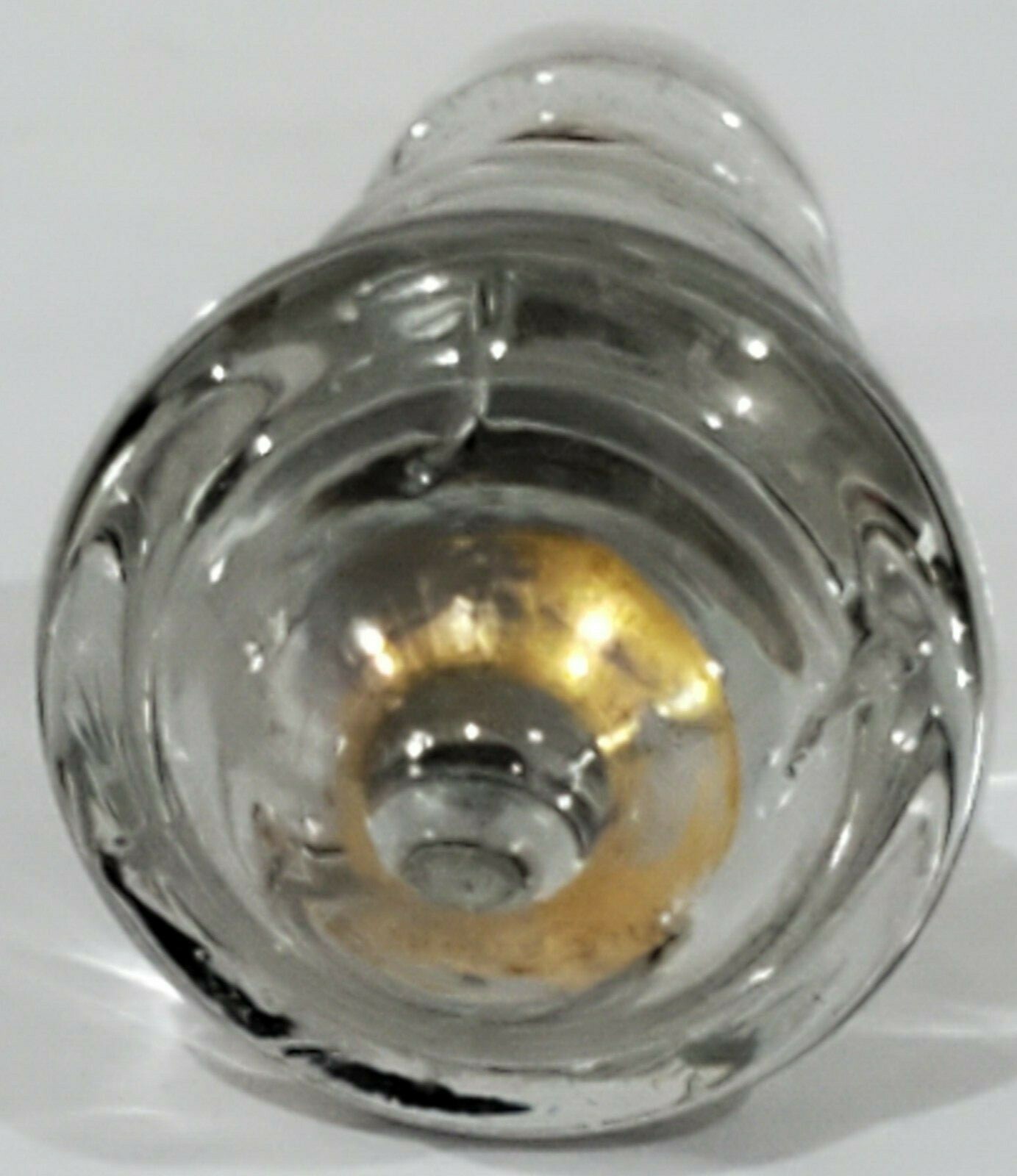 Solid Clear GLASS BOTTLE STOPPER with gold band 1/2"-11/16" REPLACEMENT ...