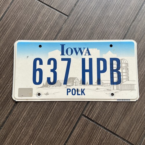 Vintage Iowa License Plate Polk County Farm 637HPB | eBay