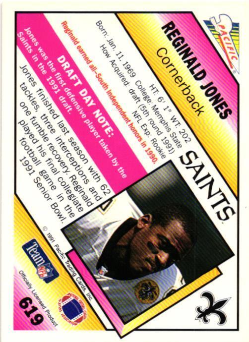 1991 Pacific #619 Reginald Jones | eBay