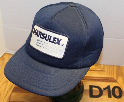 VINTAGE MARSULEX ENVIRONMENT TECHNOLOGIES TRUCKERS HAT BLUE SNAPBACK ...