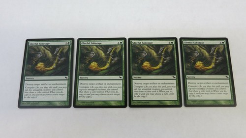 4x GLEEFUL SABOTAGE SHADOWMOOR PLAYSET MTG MAGIC THE GATHERING UNPLAYED ...