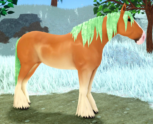 Wild Horse Islands Roblox Icey Green Mealy Chestnut Shire IUH | eBay
