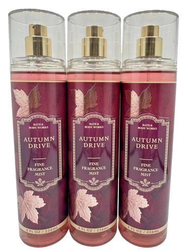 Bath & Body Works LOT of 3 Bottles Autumn Drive Fine Fragrance Mist ...