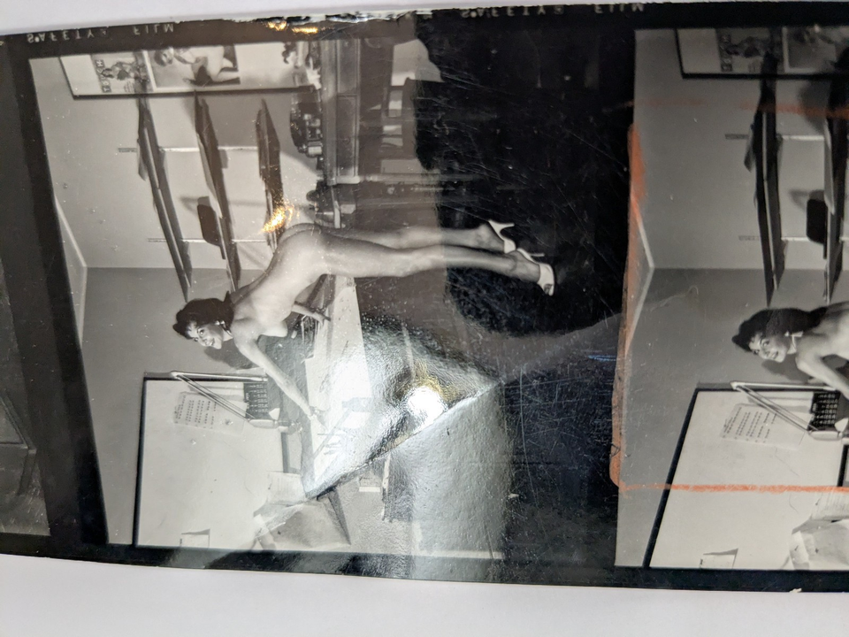 Architect At Work In Heels By Elmer Batters 3 Image Contact Sheet Vintage Pinup | eBay