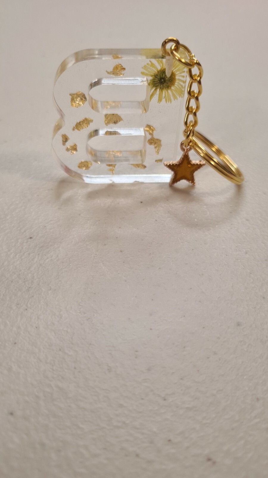 Handmade Resin Initial Letter B Keychain | eBay