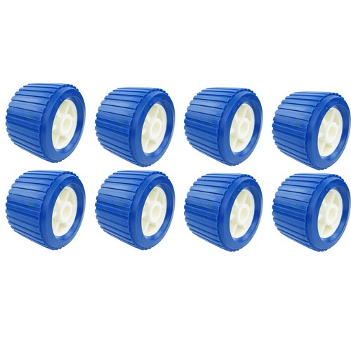 8x Boat Trailer Roller Marine Dinghy Ribbed Wobble Rollers 19mm Bore ...