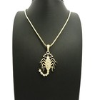 NEW SCORPION PENDANT & 24" BOX/CUBAN/ROPE CHAIN HIP HOP NECKLACE ...