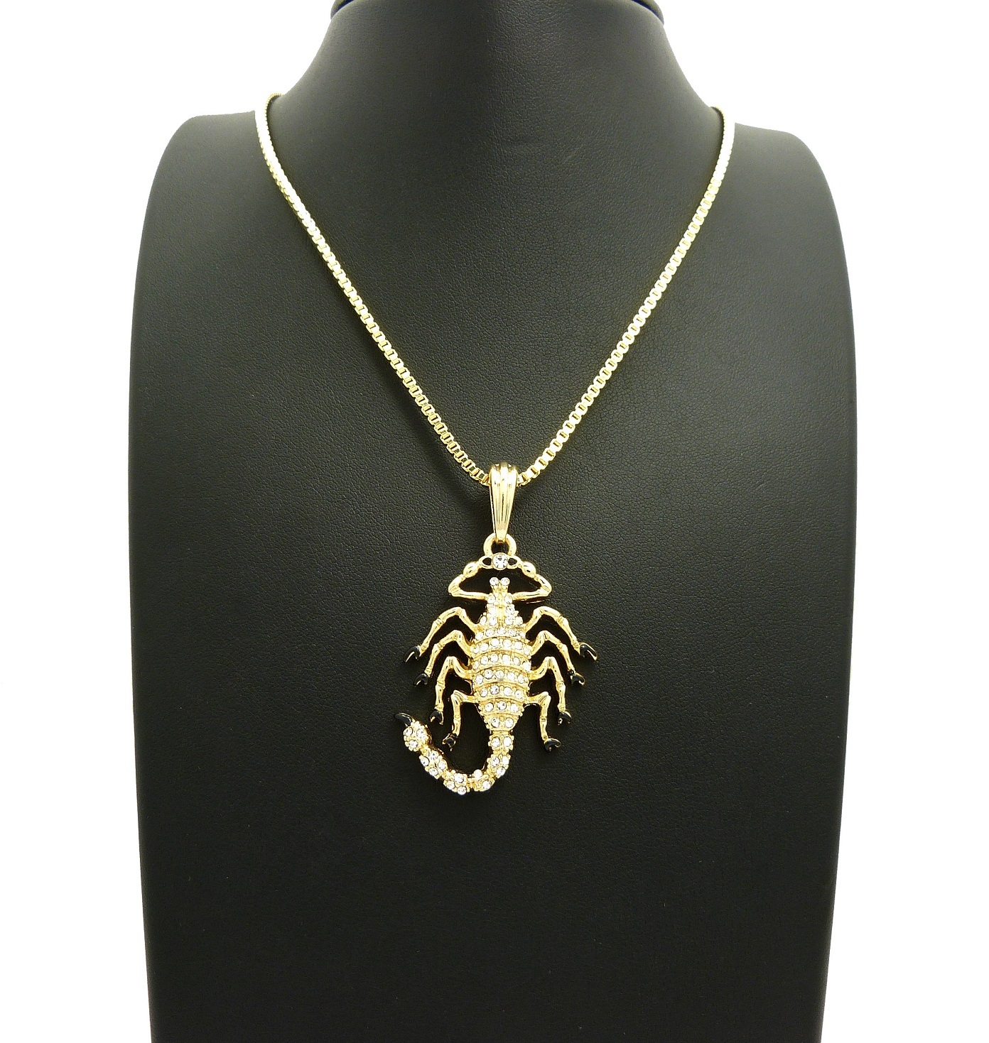NEW SCORPION PENDANT & 24" BOX/CUBAN/ROPE CHAIN HIP HOP NECKLACE ...