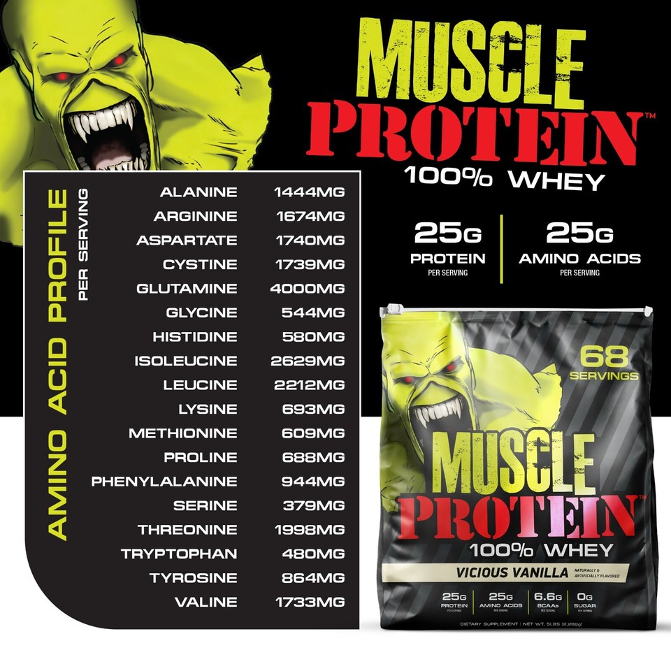 Muscle Whey Protein Powder 15LB 204 Servings – Build Lean Muscle ...