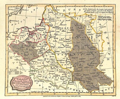 Antique map, POLAND, Poland … from the best authorities, Barlow, 1807 ...