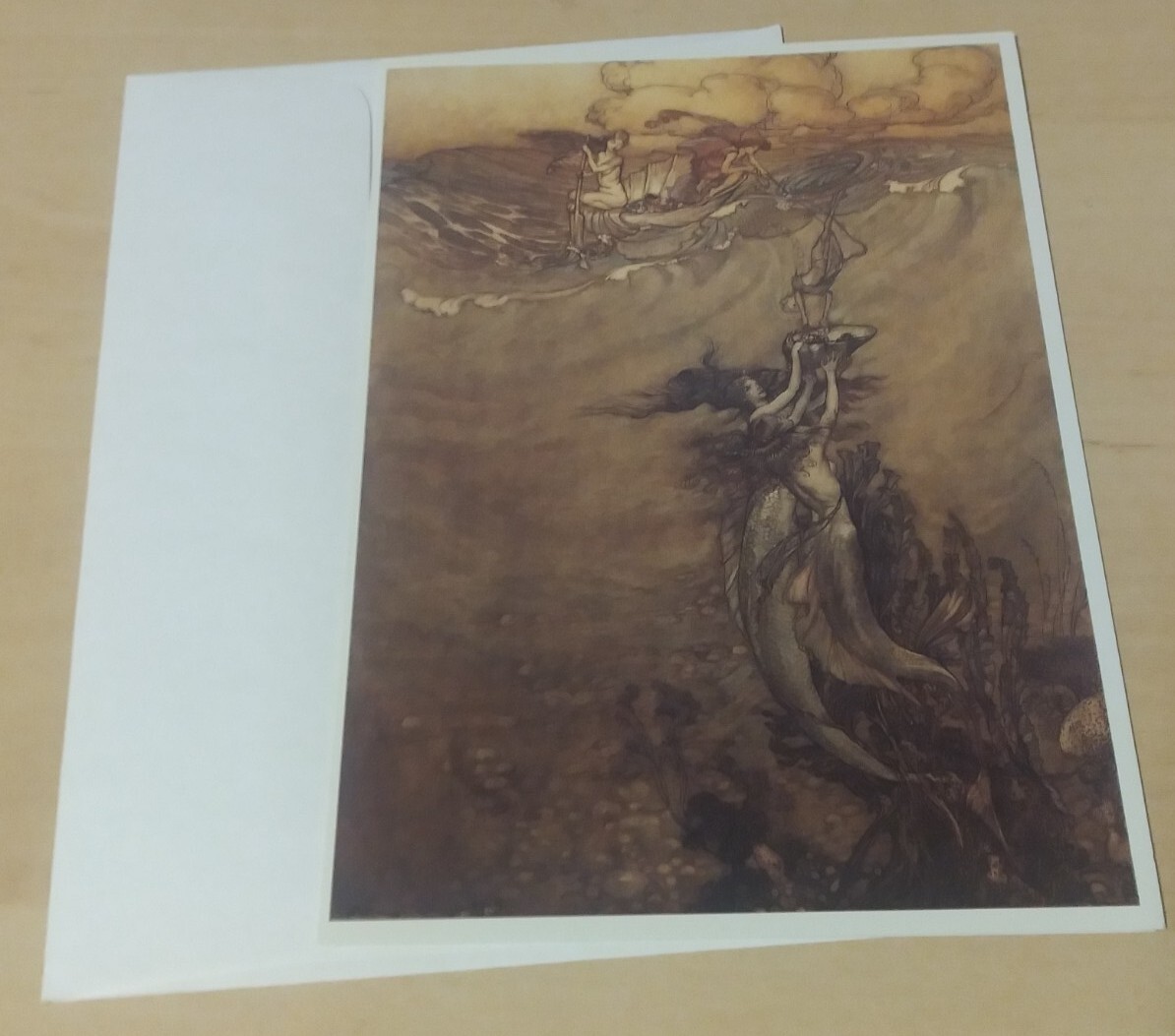 VNTG ARTHUR RACKHAM GREETING CARD 1999 - from a 1909 art of mermaids | eBay