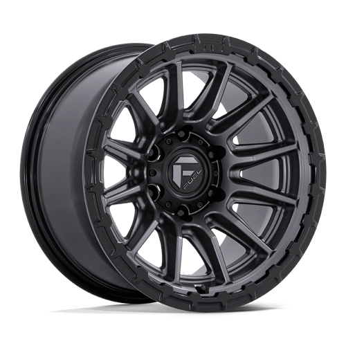 20x10 Fuel FC866 Piston Matte Gunmetal Gloss Black Wheels 5x5 (-18mm ...