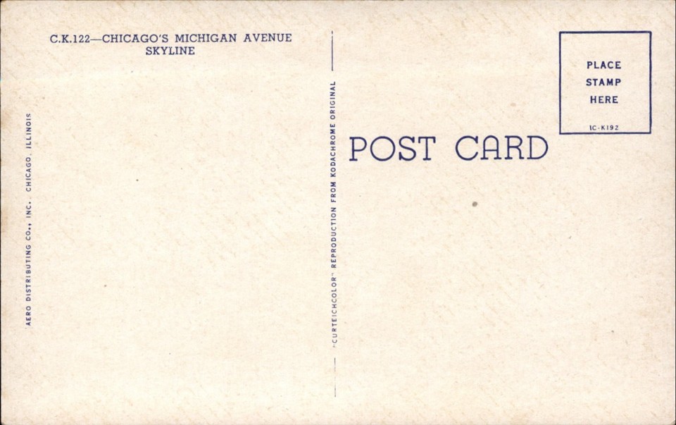Aerial Chicago Michigan Avenue Skyline vintage postcard p360 | eBay