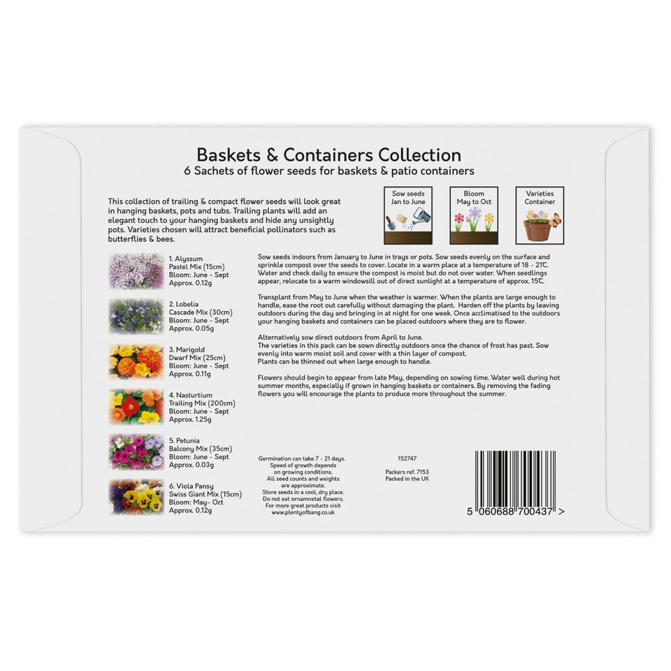 Flower Seeds UK | 24 Varieties | 3100 Seeds | Gardening Gifts Women ...