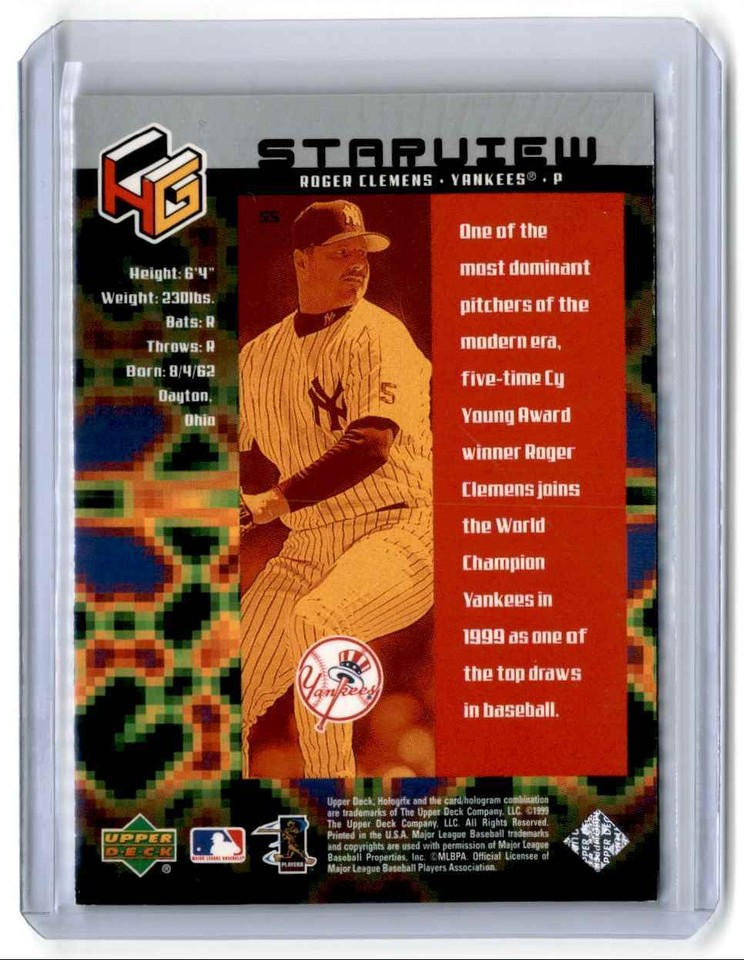 1999 Upper Deck HoloGrFx Starview Roger Clemens New York Yankees #S5 | eBay