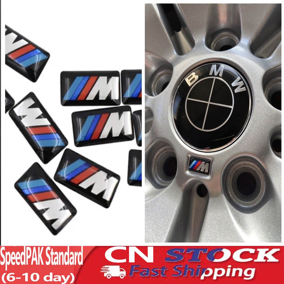 BMW ALLOY WHEEL M BADGE STICKER EMBLEM DECAL 17MM X 9MM SET OF 10 | eBay