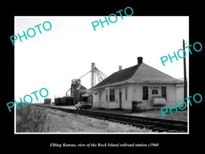 OLD 6 X 4 HISTORIC PHOTO OF ELBING KANSAS, THE ROCK ISLAND RAILROAD ...