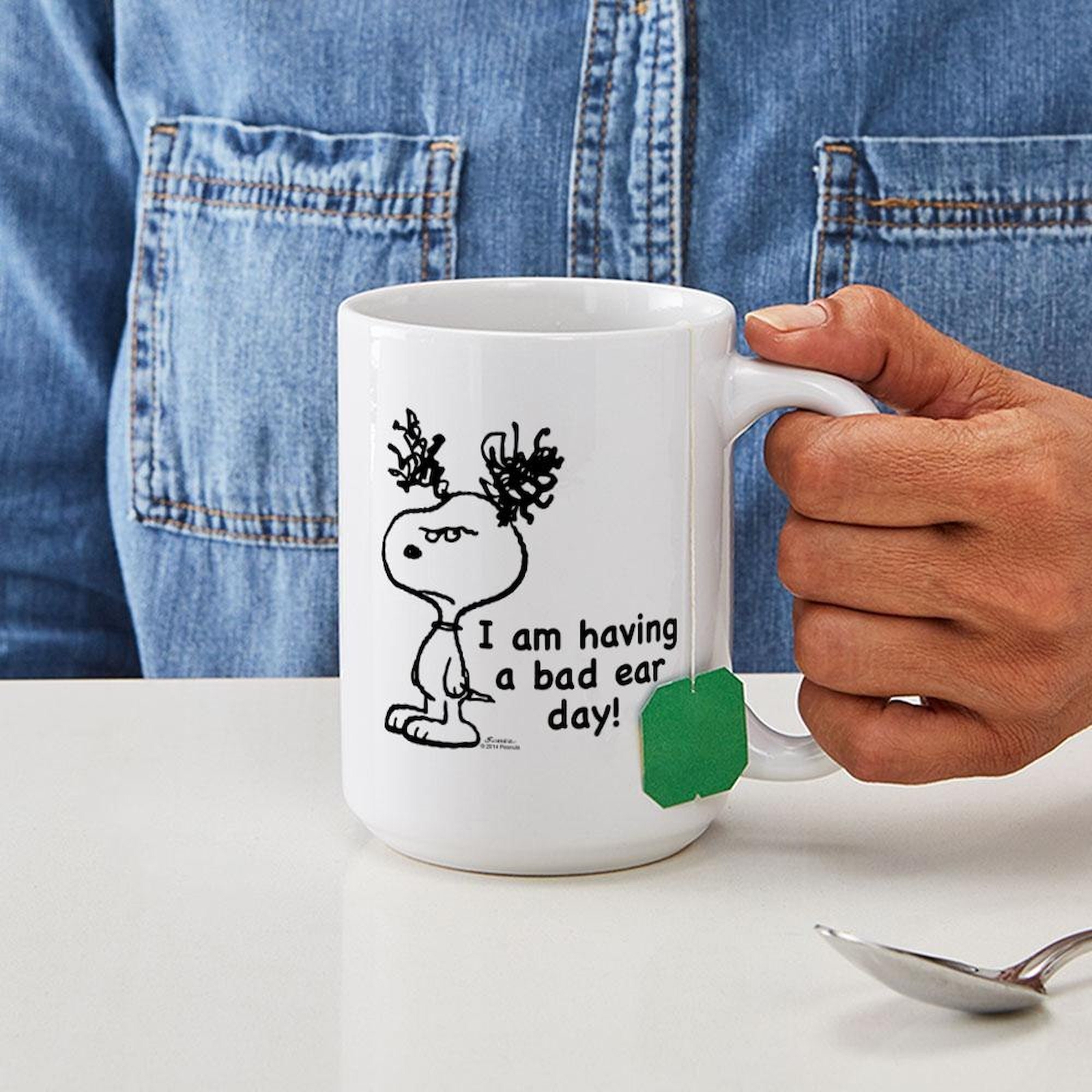 CafePress Snoopy: Bad Ear Day Large Mug Mugs Large Mug (1486977427) | eBay