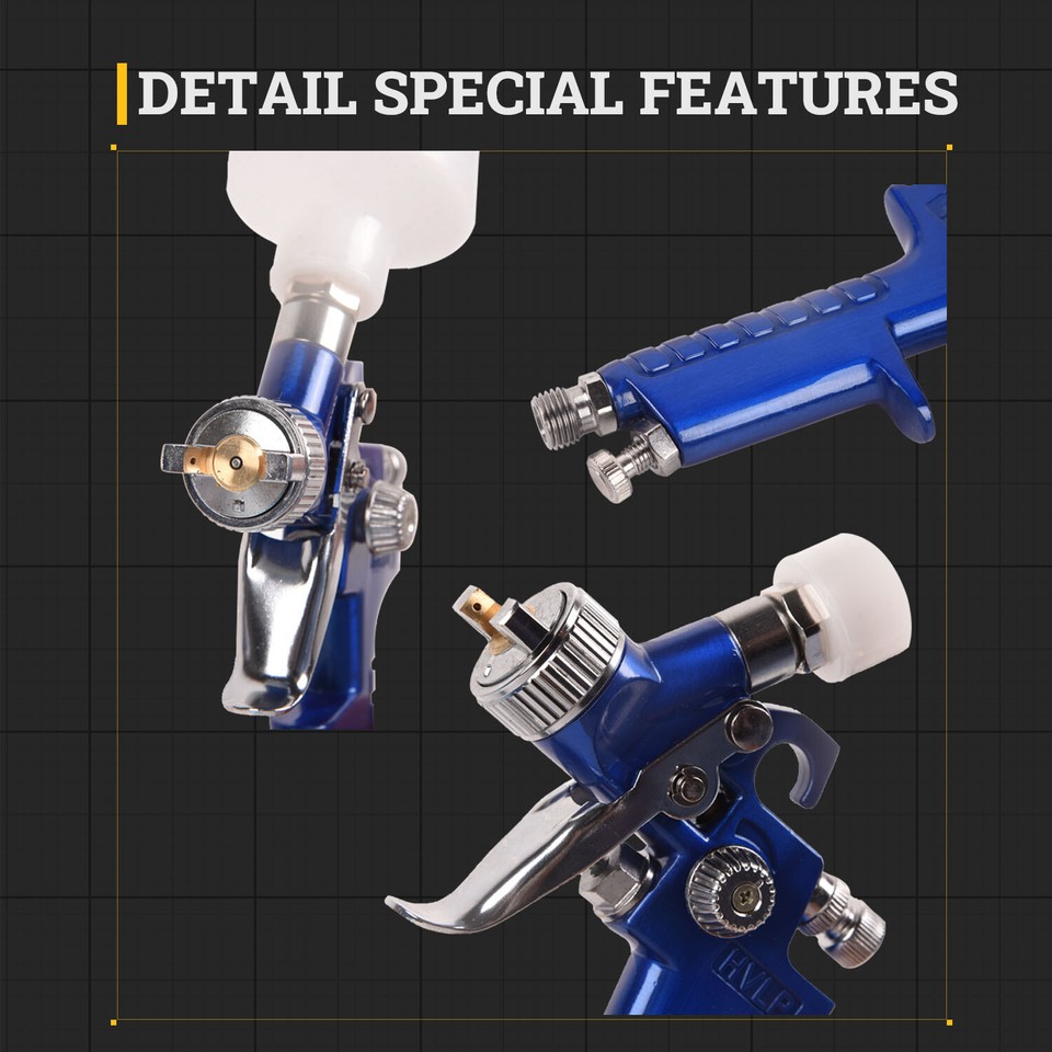Mini Air Spray Gun HVLP 0.8MM Auto Car Detail Touch Up Paint Sprayer ...