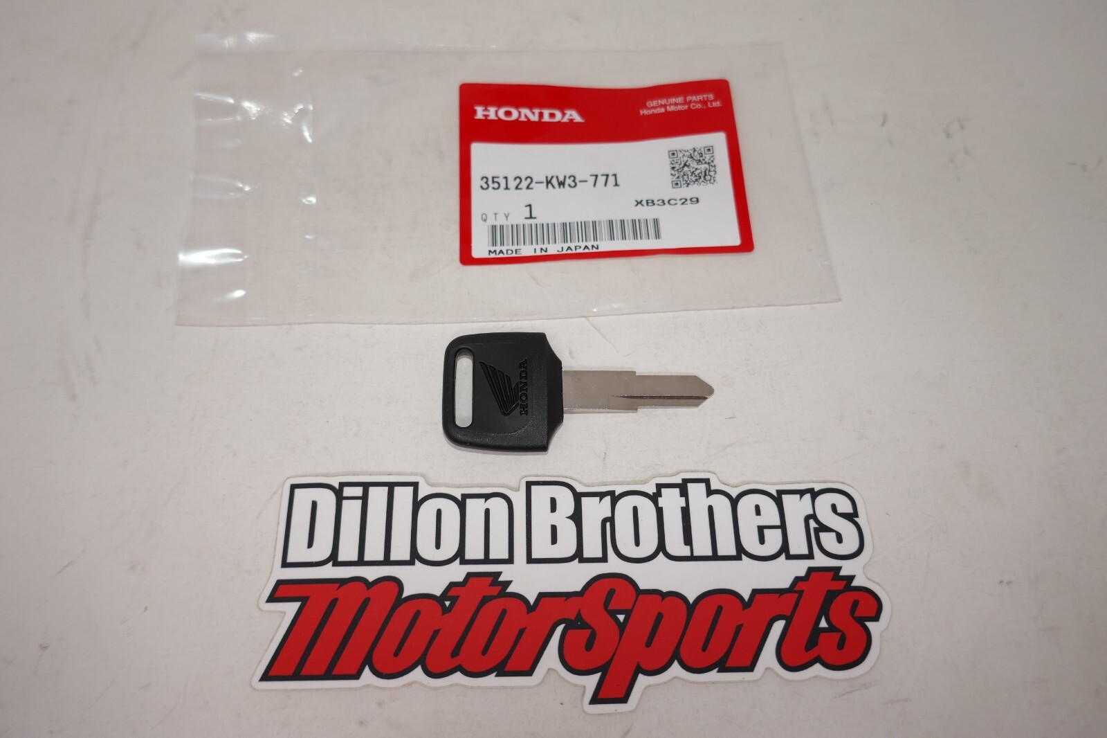 OEM Honda Blank Key TYPE 2 35122-KW3-771 CB750 CM450 CB1000 GL1100 | eBay