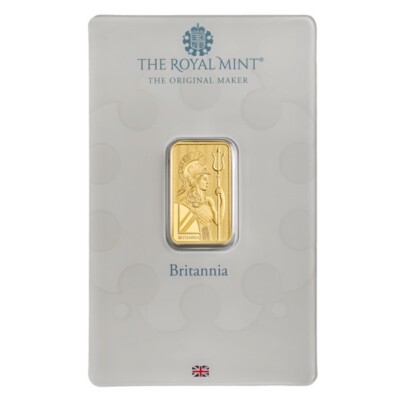 5 Gram 9999 Gold Royal Mint Britannia Minted Tablet Ingot Bar Sealed ...