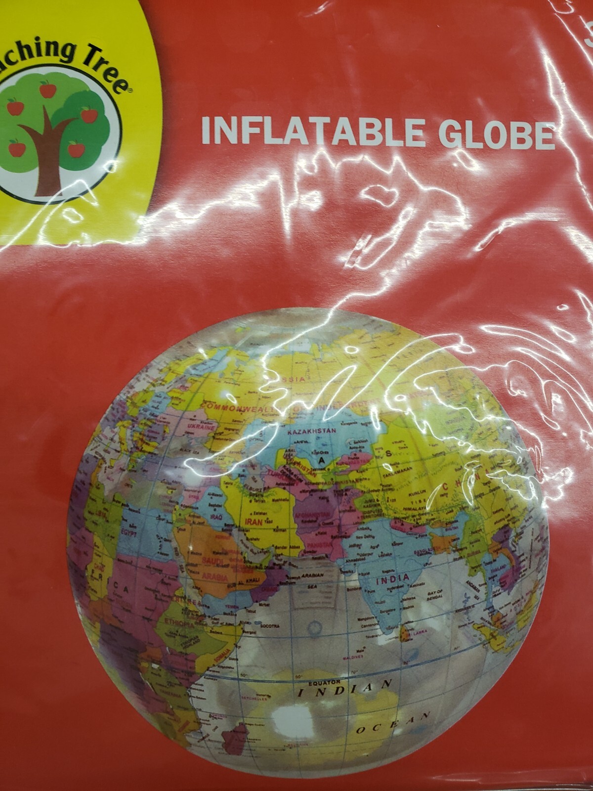 Inflatable World Globe Beach Ball Teach Geography To Kids Teaching Tree ...