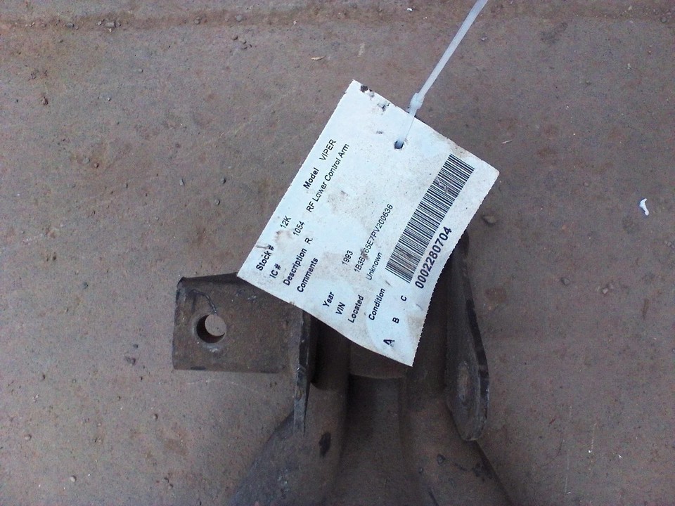 DODGE VIPER RIGHT FRONT Lower Control Arm RH. 92 93 94 95 B-GRADE | eBay