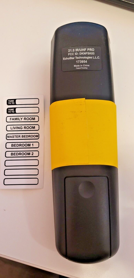 BLACK REMOTE CONTROL DISHNET BELL 6400 6131 6141 9241 9242 21.0 IR/UHF ...