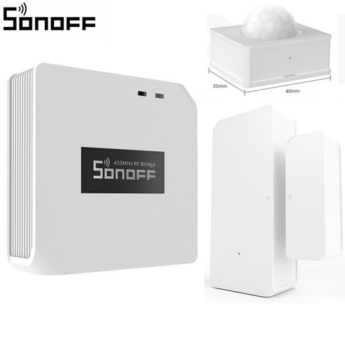SONOFF RF Bridge Gateway R2 433MHz DW2 Door Window PIR3 Motion Sensor ...