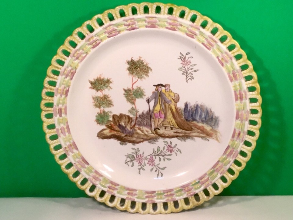 Antique French Faience Hand Painted Wall Plate c.1830 | eBay