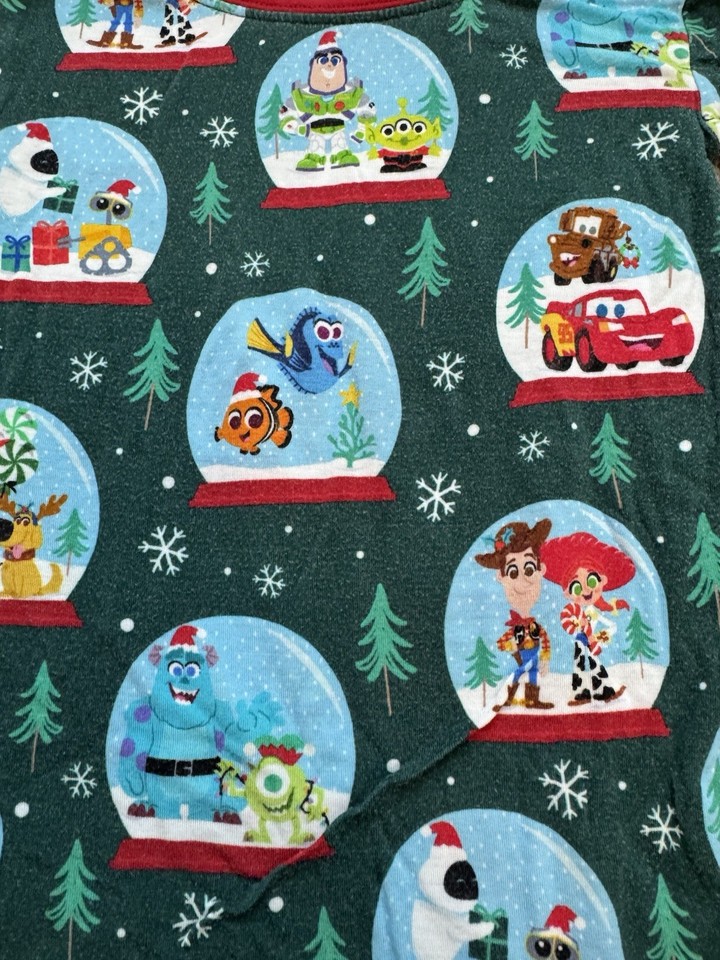 Little Sleepies DISNEY PIXAR SNOW GLOBES Two Piece Pajamas Size 3T | eBay