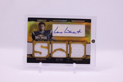 2006 Triple Threads Gold Charlie Whitehurst Auto RC Relic /9 Clipboard ...