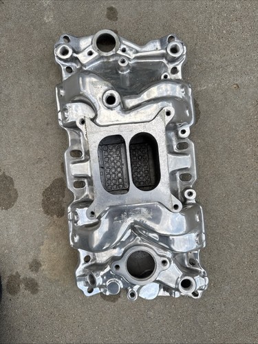 Polished Dual Plane Aluminum Intake Manifold For Small Block Chevy 305 ...