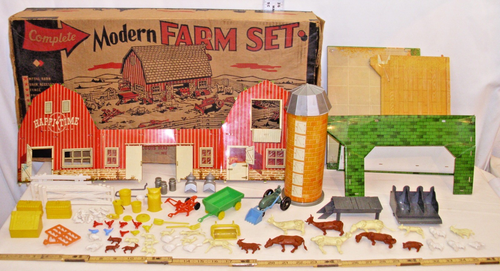 MARX COMPLETE MODERN FARM PLAY SET 1960s BOXED! | eBay