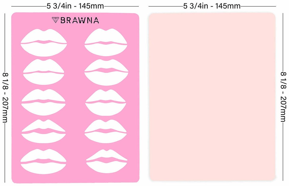 BRAWNA PMU Lip Blush Practice Stencil with Practice Skin - Microblading ...