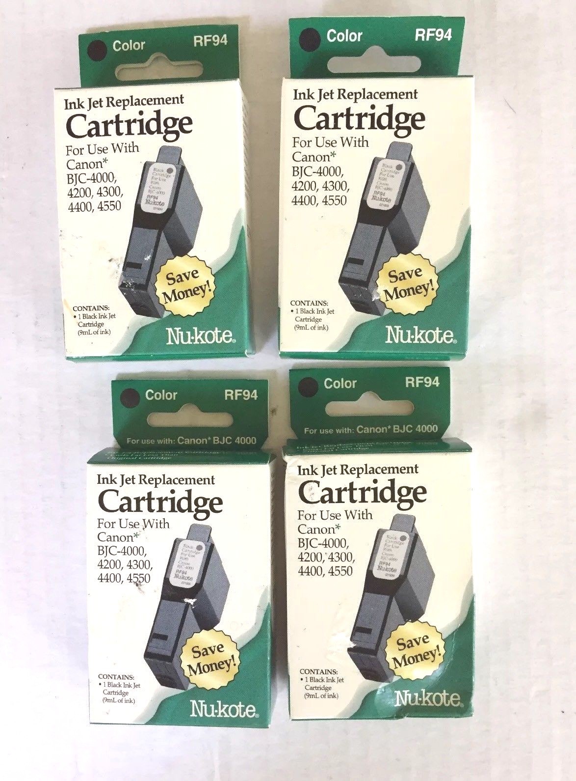 4 NU-KOTE NUKOTE INK JET REPLACEMENT CARTRIDGES RF 94 CANON BJC 4000 ...