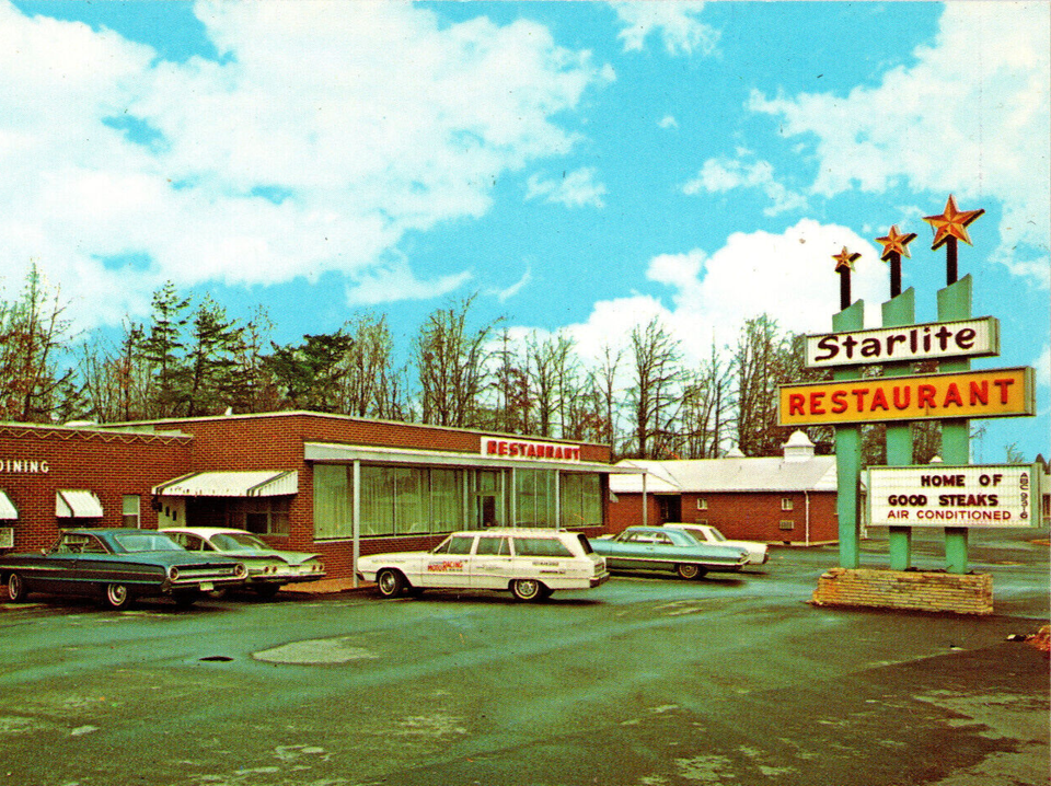 1960s Old Starlite Restaurant Martinsville VA Near Speedway Postcard ...
