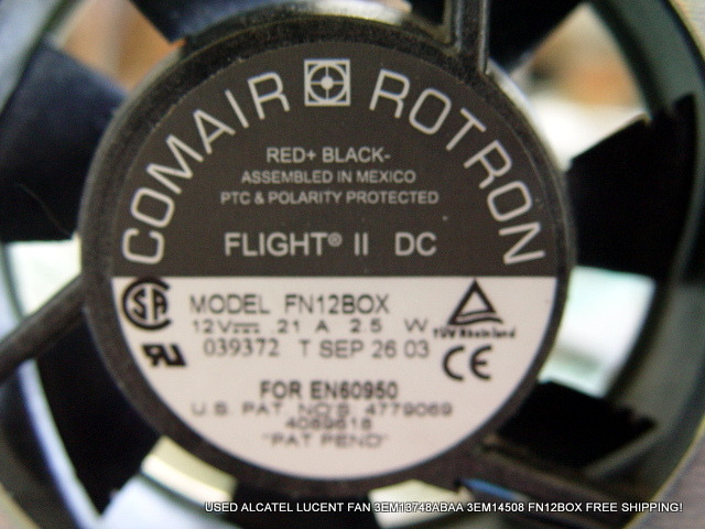 USED ALCATEL LUCENT FAN 3EM13748ABAA 3EM14508 FN12BOX FREE SHIPPING! | eBay