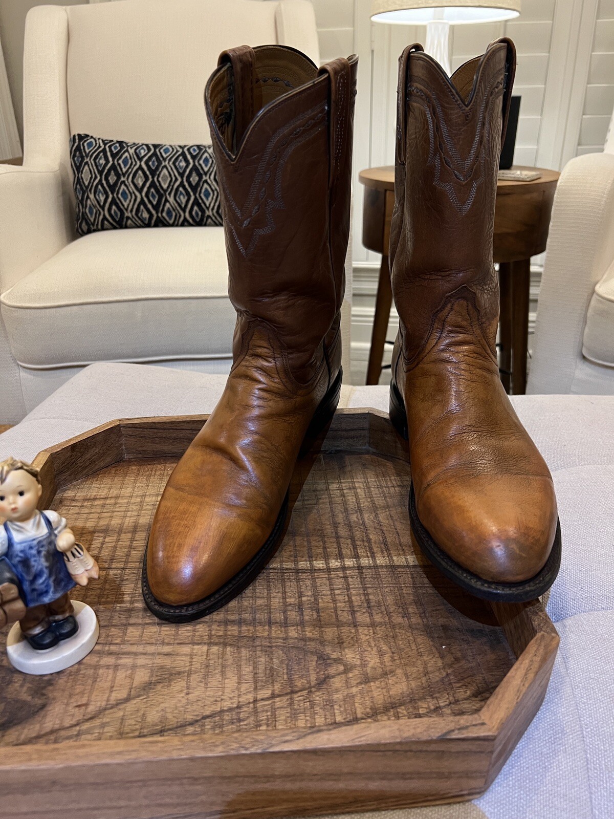 Lucchese Cowboy Boots Roper T Series Mens Size 10D … - Gem