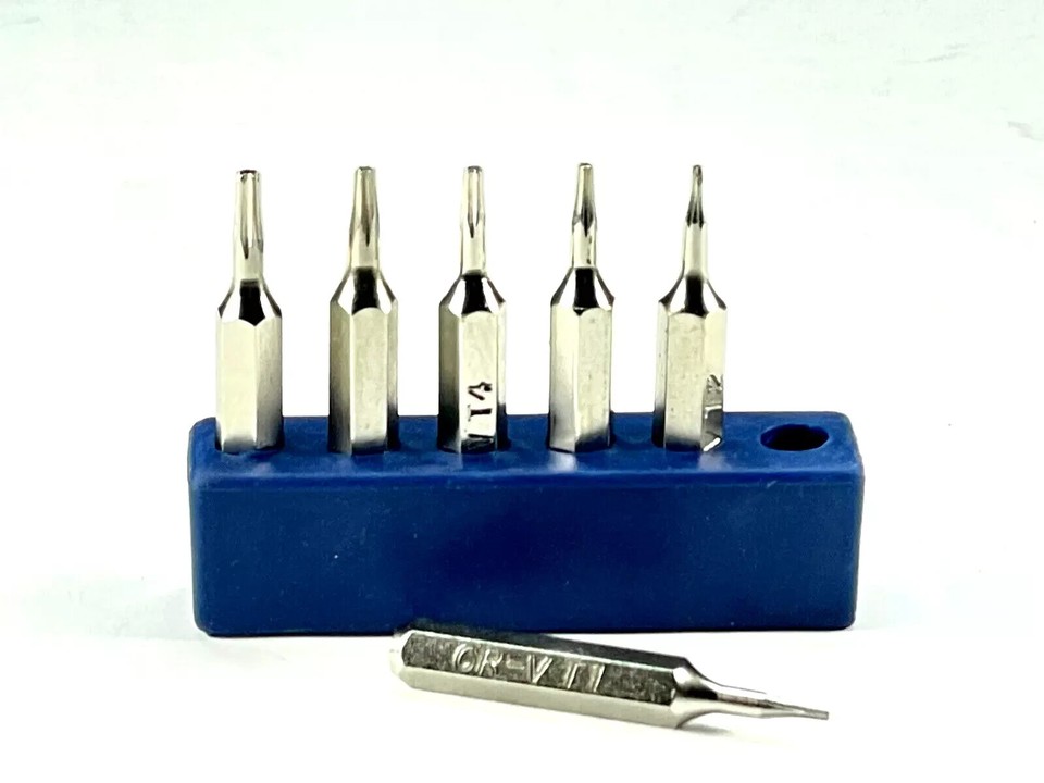 6X Torx Screwdriver Bit Set T1,T2, T3,T4, T5,TR6 (T6H Security) Repair ...