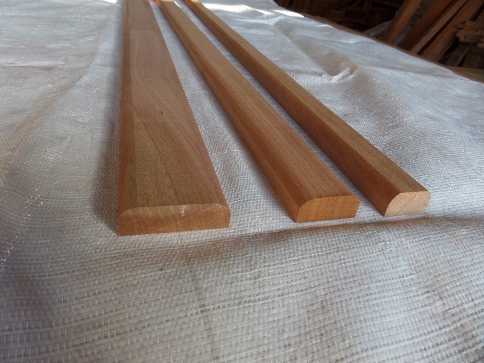 hardwood garden bench slats Sapele 60cm (2 foot) x 45mm x 20mm single ...