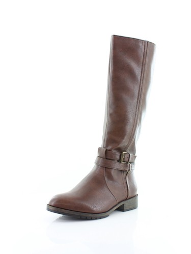 NATURALIZER Womens Brown Padded Garrison Round Toe Block Heel Riding ...